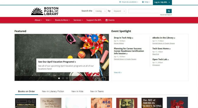 A New Look for the BPL Website | Boston Public Library
